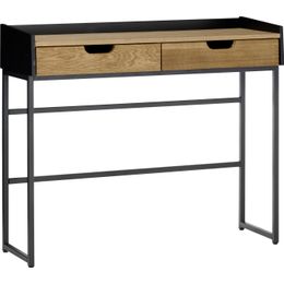 Konsole MCA furniture, B:100cm H:84cm T:35cm, schwarz, Furnier, Holzwerkstoff, Massivholz, Flur, Sideboards, "Calama", Breite ca. 100 cm