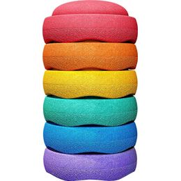 Stapelstein Kinder Balancetrainer "Rainbow basic", bunt, Polypropylen, Balancetrainer, 6 Stk.