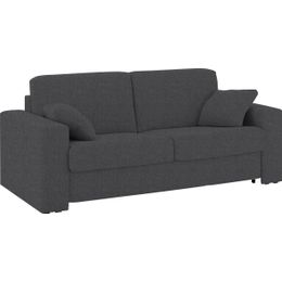 Schlafsofa Home Affaire, B:220cm H:85cm T:100cm, grau, Struktur/Luxus-Microfaser (100% Polyester);Struktur fein ( 100% Polyester), Wohnzimmer, Sofas,