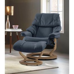 Relaxsessel stressless, B:75cm H:96cm T:75cm, blau, Leder BATICK: BATICK ist ein leicht korrigiertes, durchgefärbtes und genarbtes Möbelleder, bei