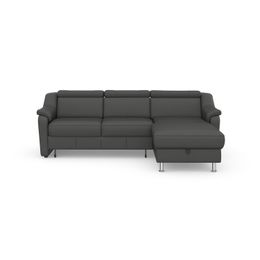 Sit & More Ecksofa SIT & MORE, B:257cm H:84cm T:166cm, grau, Wohnzimmer, Sofas, "Freetown L-Form", inklusive Kopfteilverstellung und komfortablem Federkern