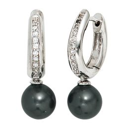 Jobo Damen Perlenohrringe, Perlen Silber 925 (Sterlingsilber), silber, Perlen, Silber 925 (Sterlingsilber), Ohrringe, 925 Silber mit synthetischen