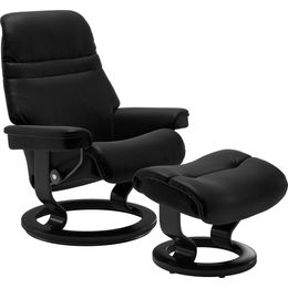 Relaxsessel stressless, B:79cm H:103cm T:73cm, schwarz, Leder BATICK: BATICK ist ein leicht korrigiertes, durchgefärbtes und genarbtes Möbelleder,