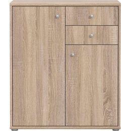 Kommode FORTE, B:73,7cm H:85,5cm T:34,8cm, braun, Dekorfolie, FSC-zertifizierter Holzwerkstoff, Flur, Sideboards, "Tempra", Breite 73,7 cm