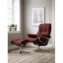 Relaxsessel stressless, B:83cm H:102cm T:74cm, rot, Microfaser DINAMICA (88% Polyester, 12% Polyurethan), Wohnzimmer, Sessel, "Mayfair", mit Cross