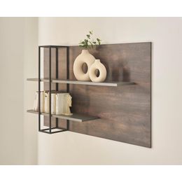 Wandregal Inosign, B:152cm H:90cm T:26cm, braun, FSC-zertifizierter Holzwerkstoff, Wohnzimmer, Regale, "LARGO", Breite ca. 152 cm