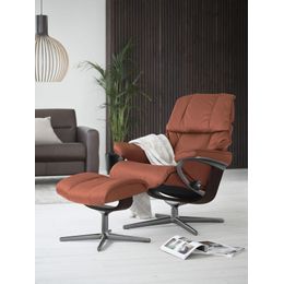 Fu&szlig;hocker stressless, B:55cm H:43cm T:41cm, rot, Leder PALOMA: PALOMA ist ein durchgef&auml;rbtes Semianilin-M&ouml;belleder mit nat&uuml;rlicher Narbung., Garten,