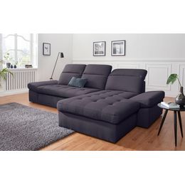 Sit & More Ecksofa SIT & MORE, B:302cm H:77cm T:189cm, grau, Struktur (100% Polyester);Struktur fein (95% Polyester, 5% Polyamid), Wohnzimmer, Sofas, "Stardust