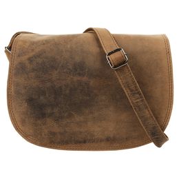BAGAN Damen Umhängetasche, braun, Leder, vintage, Taschen, echt Leder