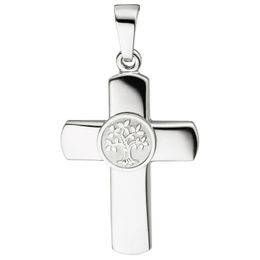 Jobo Damen Kreuzanh&auml;nger "Anh&auml;nger Kreuz mit Lebensbaum", Silber 925 (Sterlingsilber), silber, Silber 925 (Sterlingsilber), Schmuckanh&auml;nger, 925