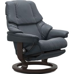 Relaxsessel stressless, B:79cm H:98cm T:78cm, blau, Leder BATICK: BATICK ist ein leicht korrigiertes, durchgefärbtes und genarbtes Möbelleder, bei