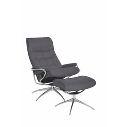 Relaxsessel stressless, B:80cm H:116cm T:71cm, grau, Leder BATICK: durchgef&auml;rbtes und genarbtes M&ouml;belleder;Leder PALOMA: PALOMA ist ein