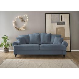 3,5-Sitzer Home Affaire, B:230cm H:95cm T:100cm, blau, Sofas, "WESTMINSTER", mit Federkern-Polsterung
