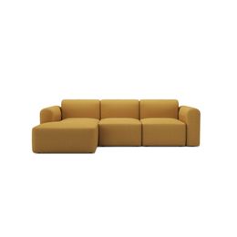Ecksofa TENKSOM, B:266cm H:71cm T:152cm, gelb, Wohnzimmer, Sofas, "Rund, Relax-Ecke, Big-Sofa, Endless Seating", Bezüge wechselbar, Kaltschaum im
