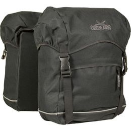 Fahrradtasche "Doppel Travel 50 Liter", B/H/T: 32cm x 42cm x 19cm, schwarz, GREENLANDS BICYCLE BAGS, Taschen, mit Regenhülle