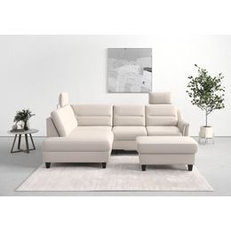 Sit & More Ecksofa SIT & MORE, B:251cm H:90cm T:187cm, grau, Wohnzimmer, Sofas, "Farö L-Form", inklusive Federkern, wahlweise mit Bettfunktion und Bettkasten
