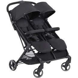 hauck Kinder Zwillingsbuggy "Swift X Duo, black", schwarz, Kinderwagen, extrem schmal