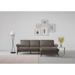 Sit & More Ecksofa SIT & MORE, B:253cm H:84cm T:165cm, braun, Wohnzimmer, Sofas, "Fashion L-Form", wahlweise mit Kopfteilverstellung und Vorziehsitz, motorisch