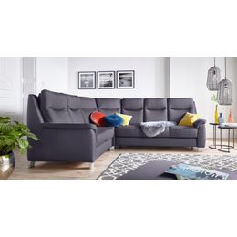 Sit & More Ecksofa SIT & MORE, B:265cm H:104cm T:215cm, grau, Kunstleder SOFTLUX;Luxus-Microfaser (90% Polyester, 10% Polyamid);Flachgewebe (100% Polyester),