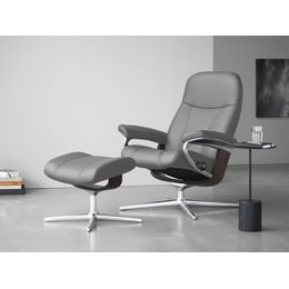 Relaxsessel stressless, B:82cm H:102cm T:72cm, grau, Leder BATICK: BATICK ist ein leicht korrigiertes, durchgefärbtes und genarbtes Möbelleder, bei