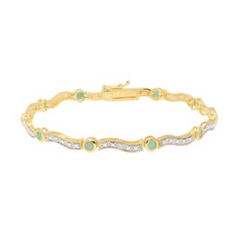 Vivance Damen Silberarmband "emerald & diamond", Silber 925 (Sterlingsilber), silber, Silber 925 (Sterlingsilber), Armb&auml;nder