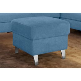 Sit & More Hocker SIT & MORE, B:58cm H:48cm T:58cm, blau, Luxus-Microfaser ALTARA NUBUCK (100% Polyester);Struktur (100% Polyester);Flachgewebe (90% Polyester;