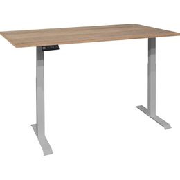Mäusbacher Schreibtisch MÄUSBACHER, B:120cm, silber, Tische, "Big System Office", Breite 120 cm, elektrisch höhenverstellbar