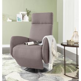Sit & More TV-Sessel SIT & MORE, B:71cm H:110cm T:82cm, grau, Luxus-Microfaser (90% Polyester, 10% Polyamid);Flachgewebe (100% Polyester);Struktur (100%