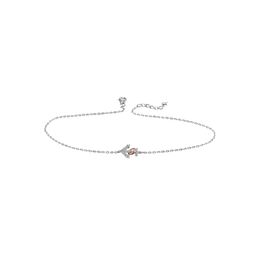 Firetti Damen Fußkette "Schmuck Geschenk Silber 925 Körperschmuck Ankerkette", Silber 925 (Sterlingsilber), rosa, Silber 925 (Sterlingsilber),