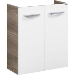 Waschbeckenunterschrank Fackelmann, B:52cm H:60cm T:24,3cm, braun, Schr&auml;nke, "SBC", Badm&ouml;bel f&uuml;r G&auml;ste-WC, Breite ca. 55 cm