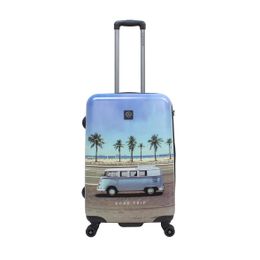 Volkswagen Damen Koffer "Roadtrip", blau, Koffer, mit stylischem VW-Bus T1-Print