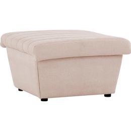 Hocker, B:74cm H:43cm T:85cm, beige, LOOKS by Wolfgang Joop, 100% Polyester, Wohnzimmer, Hocker, "LOOKS VIII", Quersteppung, passend zur Serie LOOKS