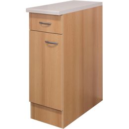 Unterschrank Flex-Well, B:30cm H:85cm T:60cm, braun, Holzwerkstoff, Küche, Schränke, "Nano", (B x H x T) 30 x 85/86 x 60 cm