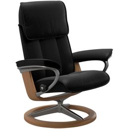 Relaxsessel stressless, B:84cm H:100cm T:73cm, schwarz, Leder BATICK: BATICK ist ein leicht korrigiertes, durchgefärbtes und genarbtes Möbelleder,