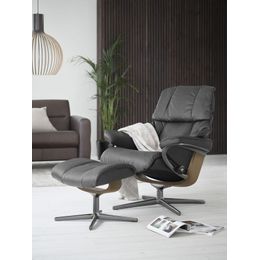 Relaxsessel stressless, B:83cm H:100cm T:76cm, grau, Leder BATICK: BATICK ist ein leicht korrigiertes, durchgef&auml;rbtes und genarbtes M&ouml;belleder, bei