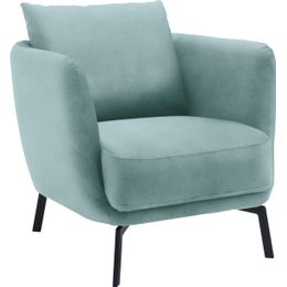 Schöner Wohnen Kollektion Sessel, B:86cm H:68cm T:86cm, blau, SCHÖNER WOHNEN-KOLLEKTION, 100% Polyester, Wohnzimmer, Sessel, "Pearl - 5 Jahre Hersteller-Garantie", Maße
