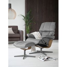 Relaxsessel stressless, B:79cm H:99cm T:75cm, grau, Leder BATICK: BATICK ist ein leicht korrigiertes, durchgef&auml;rbtes und genarbtes M&ouml;belleder, bei