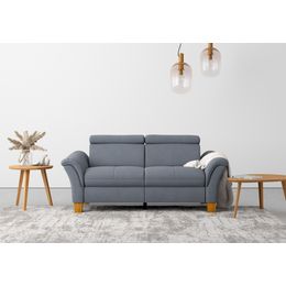 2,5-Sitzer Home Affaire, B:185cm H:84cm T:93cm, blau, 100% Polyester, Sofas, "Lindgren", wahlweise mit TV-Funktion, links oder beidseitig,