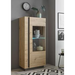 Vitrine Inosign, B:72cm H:154cm T:40cm, braun, Wohnzimmer, Schr&auml;nke, "CLAiR Vitrine 22", H&ouml;he 154 cm