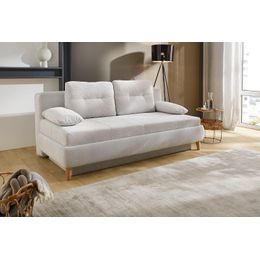 Jockenhöfer Schlafsofa, B:207cm T:110cm, beige, JOCKENHÖFER GRUPPE, Korpus: 95% Polyester, 5% Nylon;Kissen: 95% Polyester, 5% Nylon, Kinderzimmer, Sofas, "Maja,