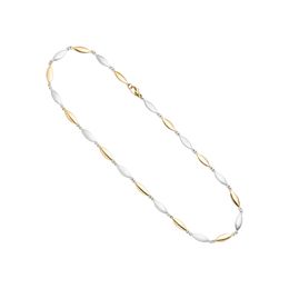 Jobo Damen Goldkette, Gelbgold 585 Weißgold 585, L: 45, gelb, Gelbgold 585, Weißgold 585, Halsketten, 585 Gold bicolor 45 cm