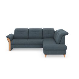 Ecksofa Home Affaire, B:269cm H:92cm T:200cm, blau, Luxus-Microfaser Euphora 100% Polyester, ;Easy Care: 98% Polyester, 2% Polyamid;Luxus-Microfaser