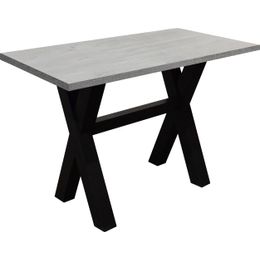 M&auml;usbacher Bartisch M&Auml;USBACHER, B:140cm H:105cm T:70cm, schwarz, K&uuml;che, Tische, Gestell in X-Form (Breite 120, 140 oder 160 cm)