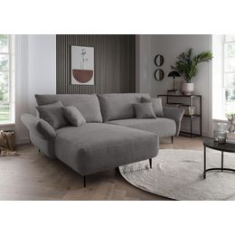 Ecksofa Inosign, B:286cm H:96cm T:178cm, grau, 100% Polyester, Wohnzimmer, Sofas, "Amarena L-Form", inklusive Armlehnenverstellfunktion, 4x
