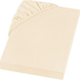 Spannbettlaken SETEX, B:200cm L:200cm, beige, Feinbiber, Obermaterial: 70% Baumwolle, 30% Lyocell (TENCEL ), Bettlaken, "REFIBRA Feinbiber", aus bis