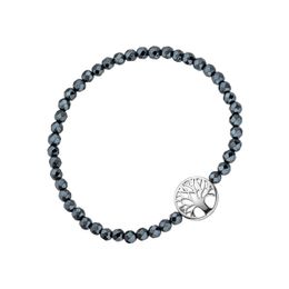 Jobo Damen Armband "Lebensbaum", 19cm, Silber 925 (Sterlingsilber) Silikon, silber, Silber 925 (Sterlingsilber), Silikon, Armb&auml;nder, 925 Silber mit