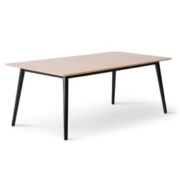 Esstisch, B:210cm H:74cm T:100cm, beige, HAMMEL FURNITURE, Tischplatte: Weißpigmentiertes, matt lackiertes Eichenfurnier (natürliche MDF-Kante).