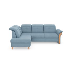 Ecksofa Home Affaire, B:269cm H:92cm T:200cm, blau, Luxus-Microfaser Euphora 100% Polyester, ;Easy Care: 98% Polyester, 2% Polyamid;Luxus-Microfaser