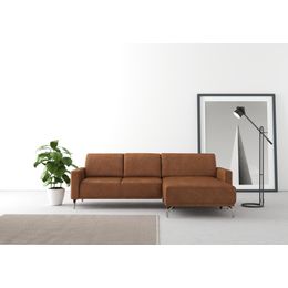 Sit & More Ecksofa SIT & MORE, B:251cm H:84cm T:163cm, braun, Wohnzimmer, Sofas, "Bailando L-Form", wahlweise mit Kopfteilverstellung und Vorziehsitz, motorisch
