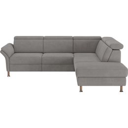 Ecksofa Home Affaire, B:259cm H:85cm T:227cm, grau, 100% Polyester, Wohnzimmer, Sofas, "Calypso L-Form", mit Relaxfunktion motorisch im Sofa 2,5-